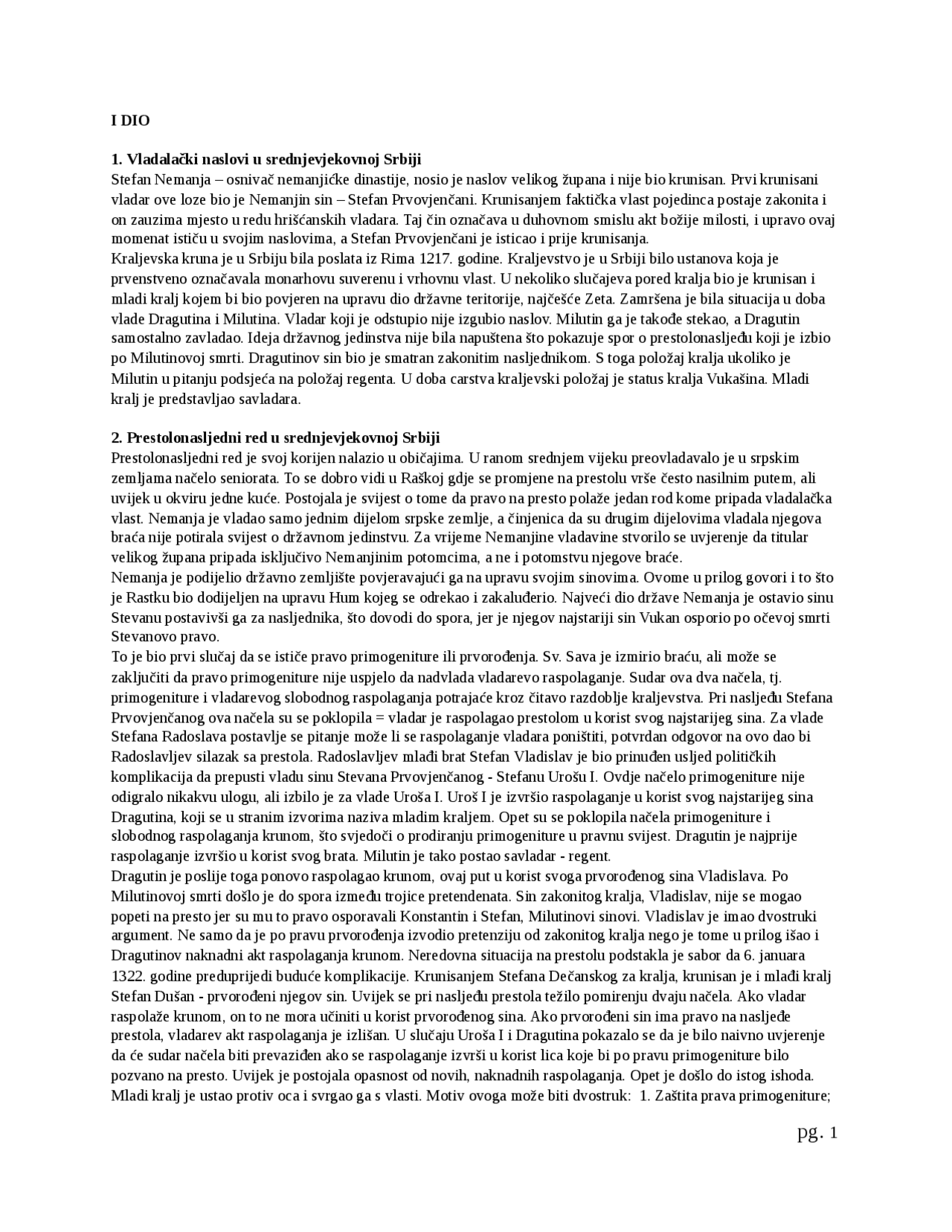 Nacionalna Istorija Skripta Za Ispit Skripte Predlog Istorijа