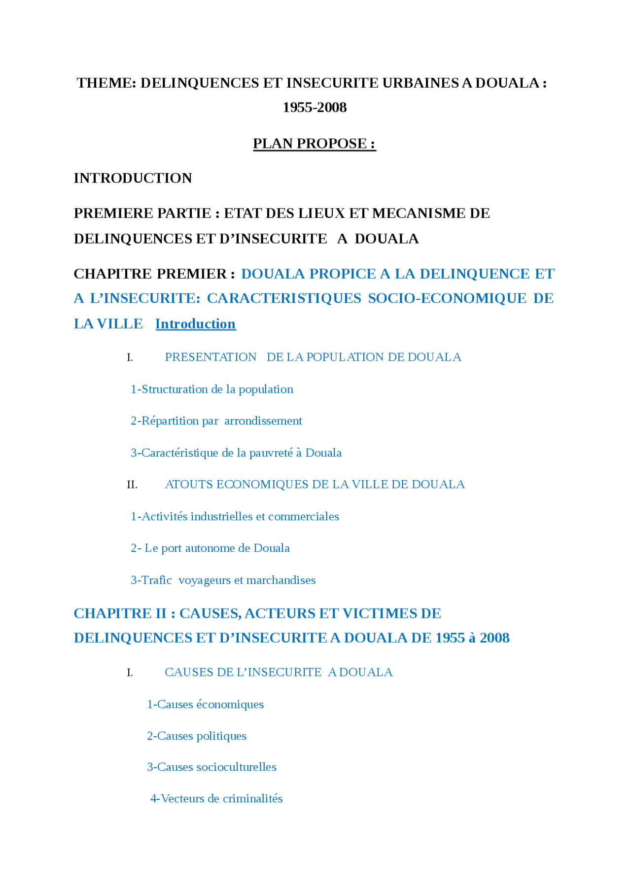 Plan memoire - Docsity
