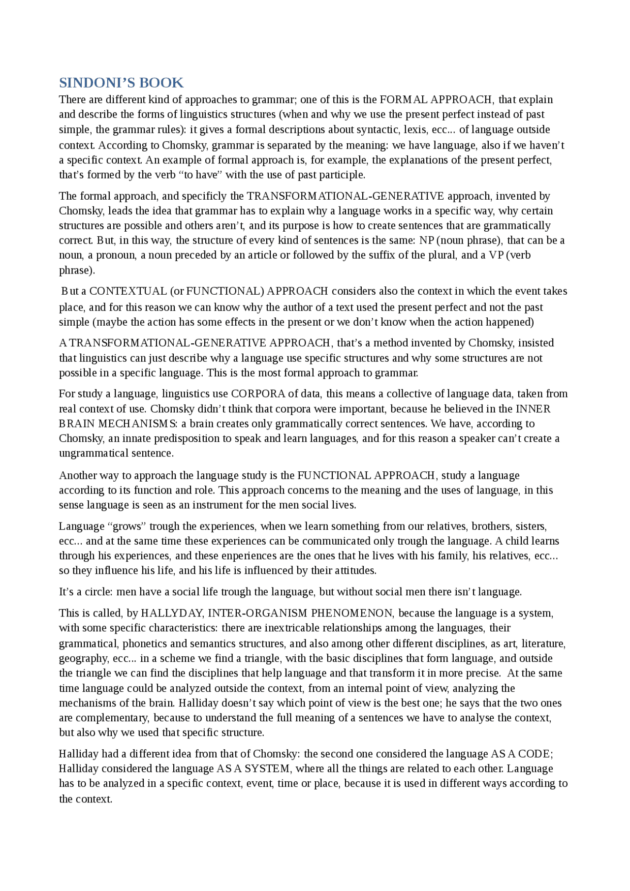 Systemic functional grammar and multimodal studies - Docsity