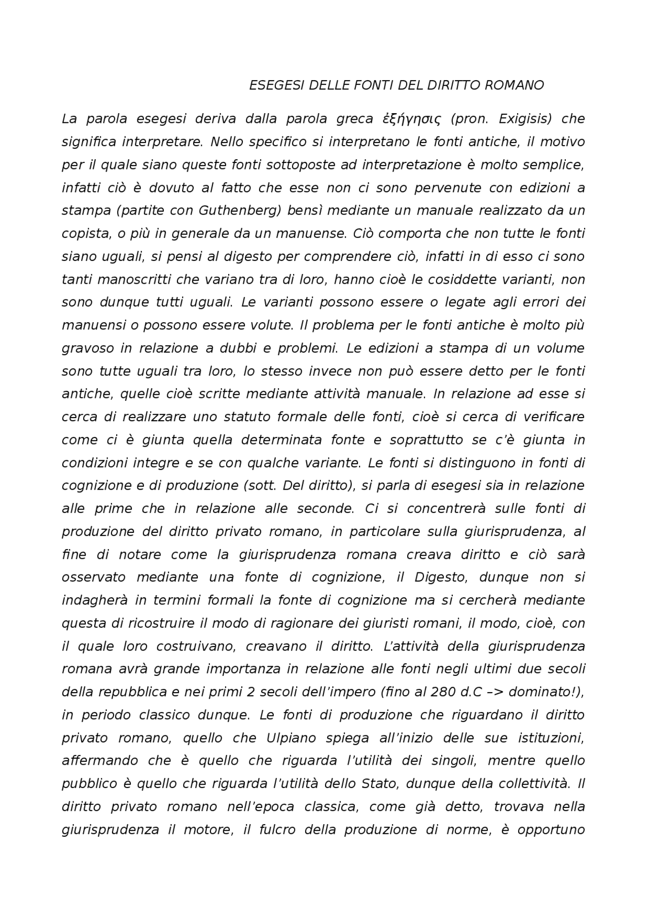Esegesi Delle Fonti Del Diritto Romano Santucci Lex Aquilia Docsity