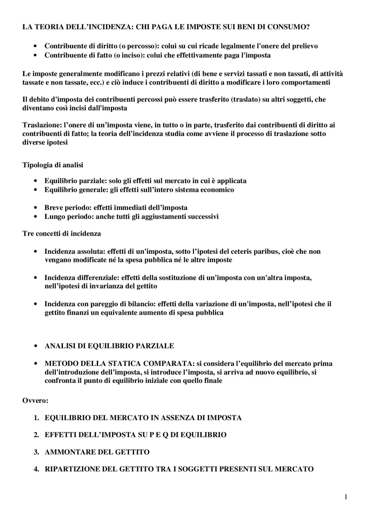 Incidenza Delle Imposte Docsity