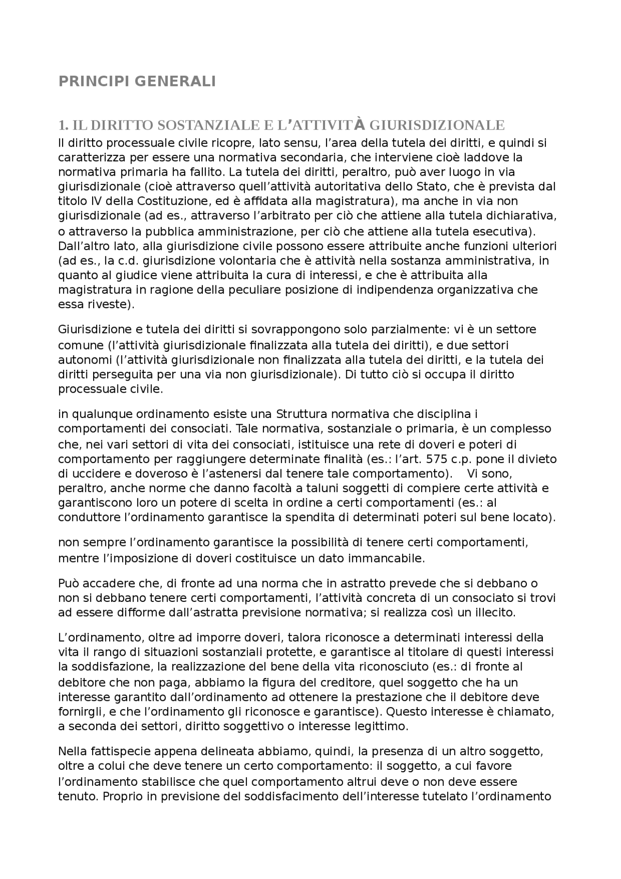 Riassunto Luiso 1 Docsity
