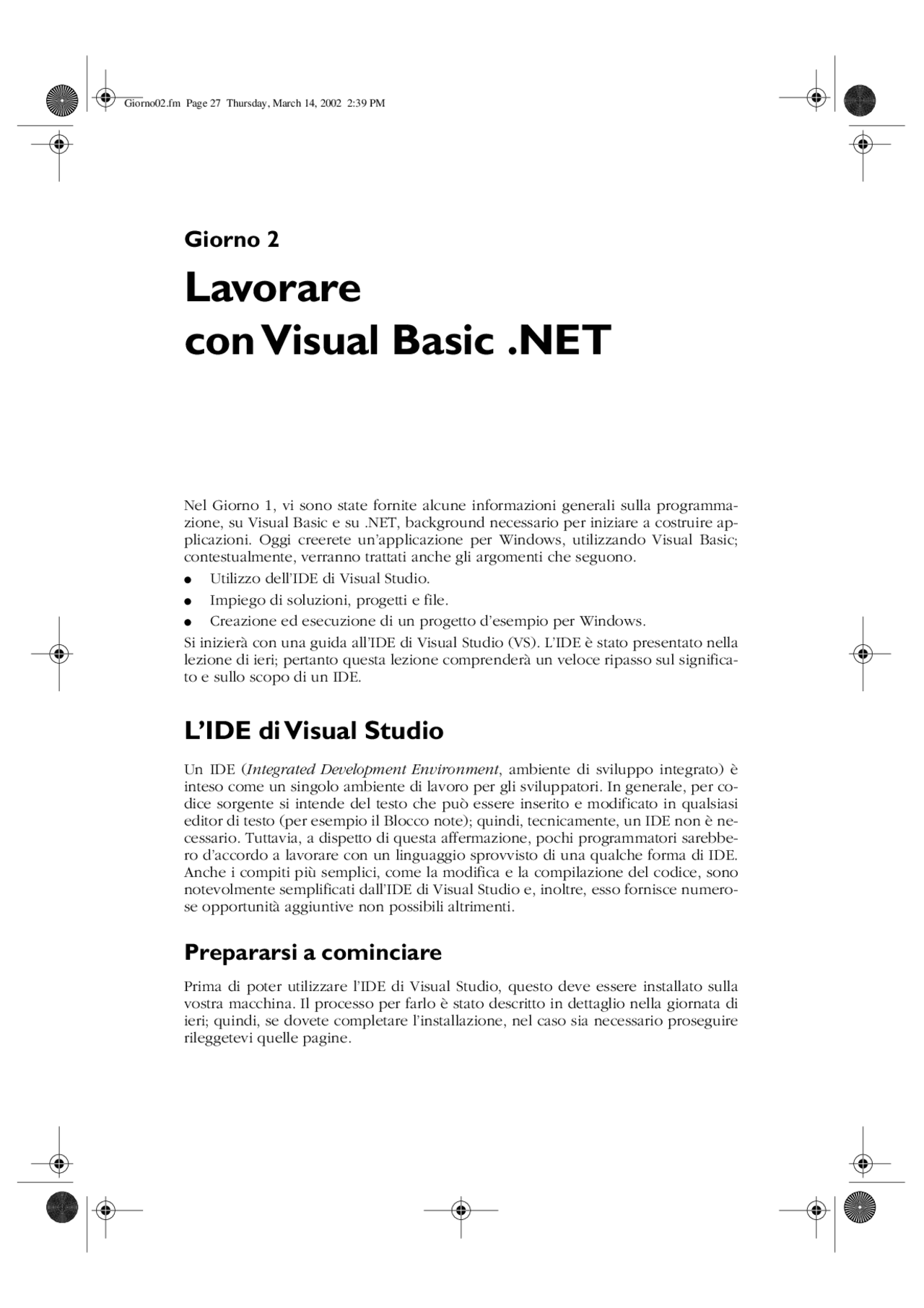 (ebook ita) manuale visual basic.net - Docsity