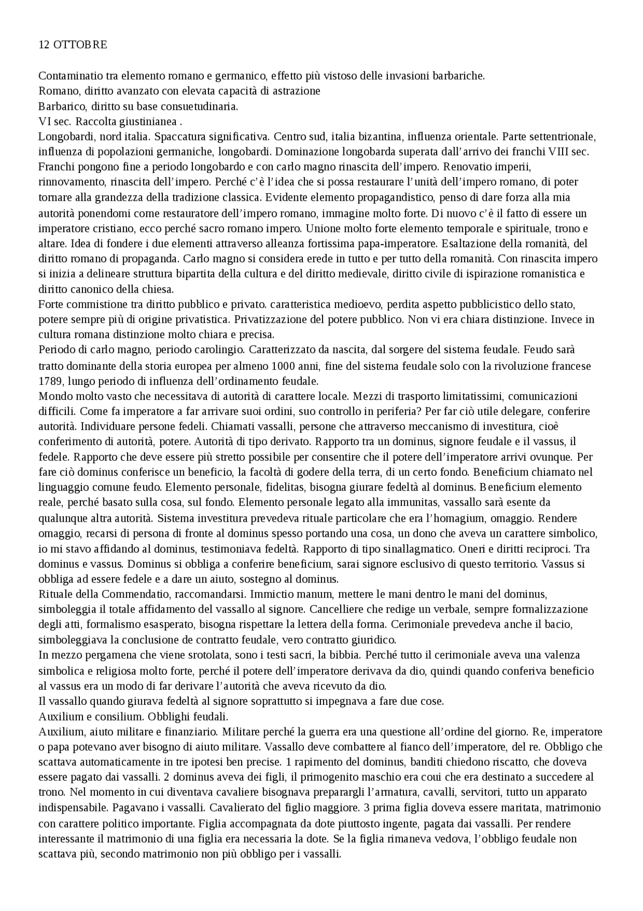 Il Feudalesimo Docsity