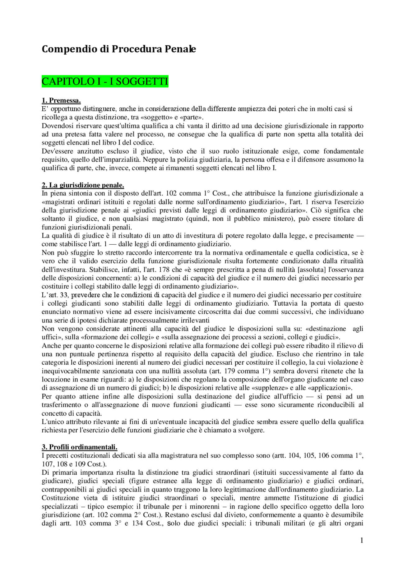 Dispense Procedura Penale Conso Grevi Docsity