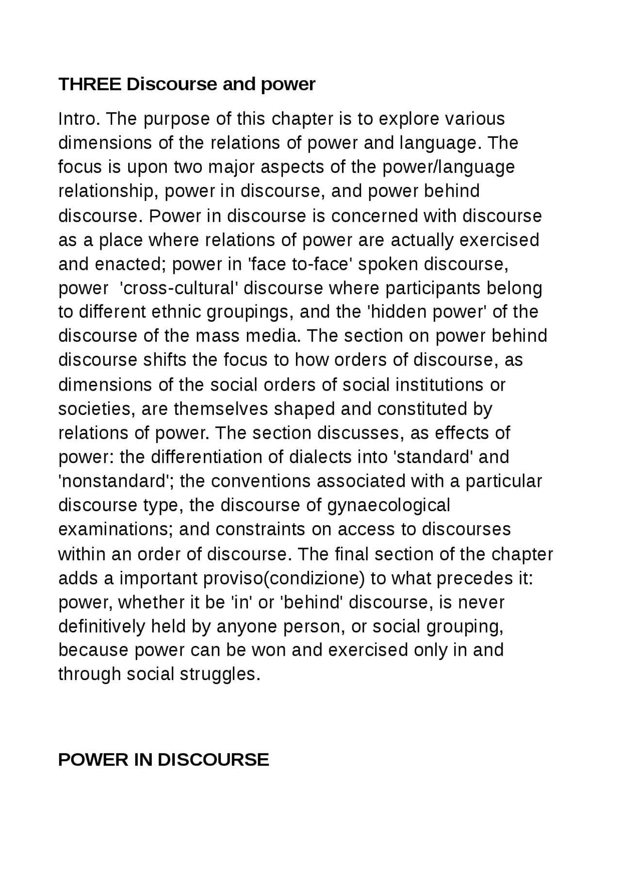 Capitolo Tre Language And Power Norman Fairclough Intro Di Power In