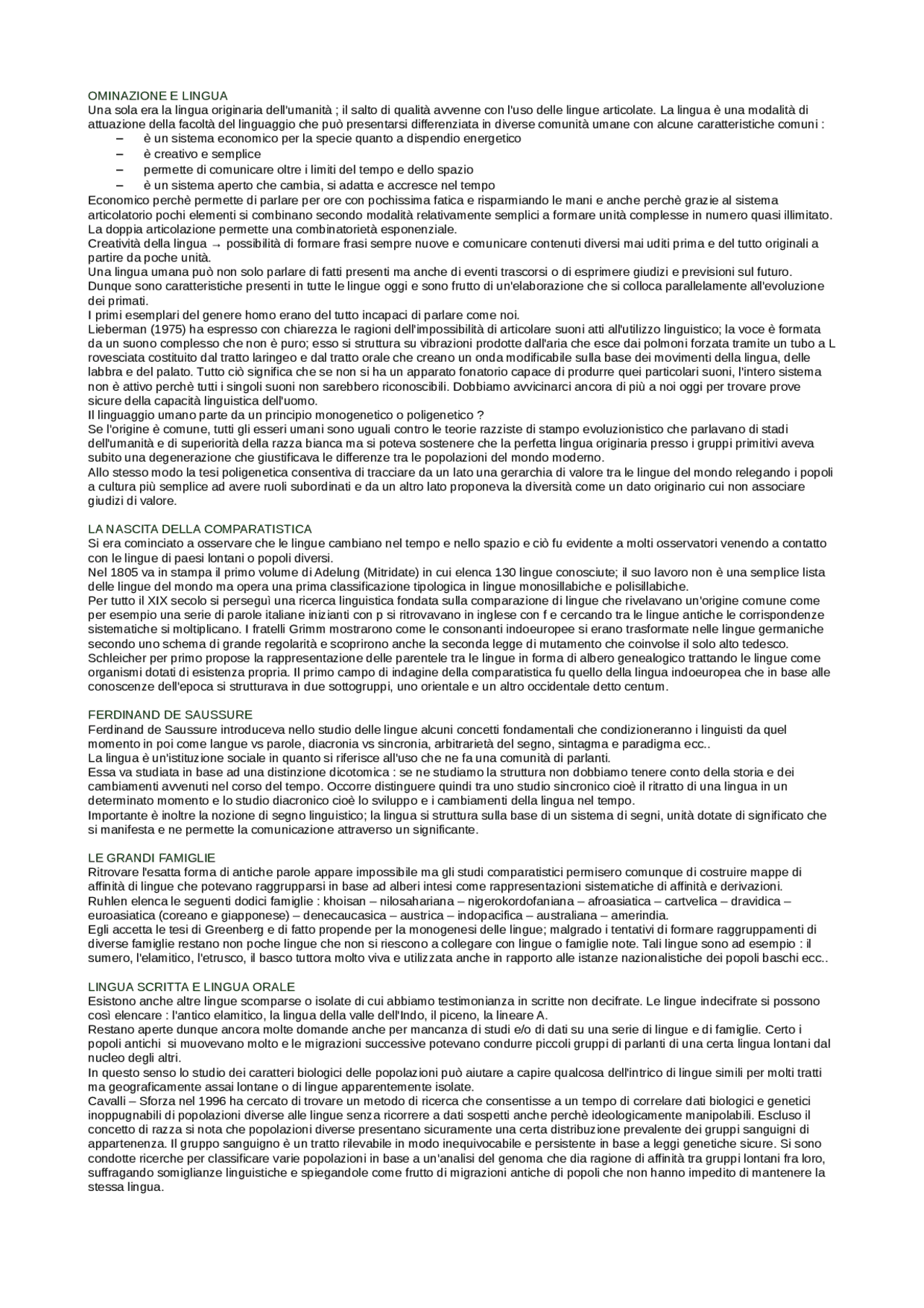 Lingue Del Mondo Docsity