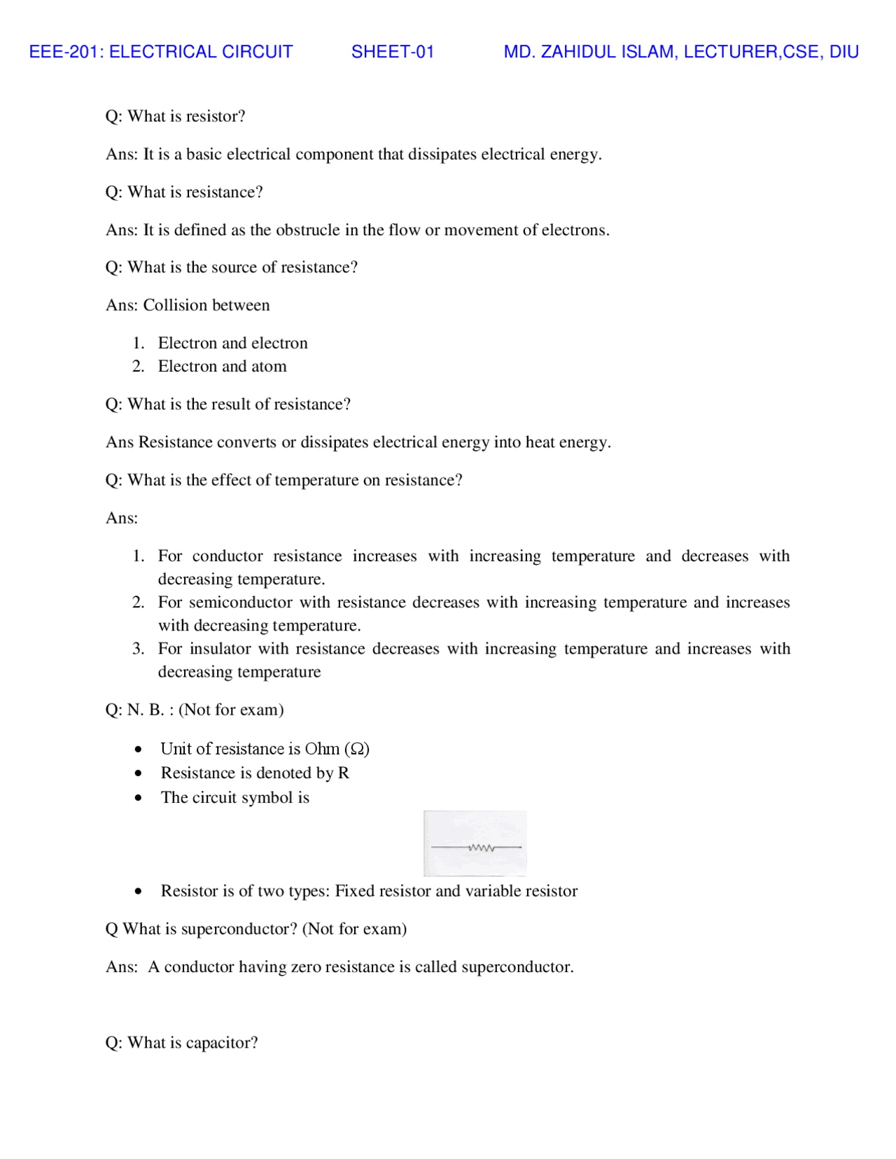 Capacitor And Inductor Docsity