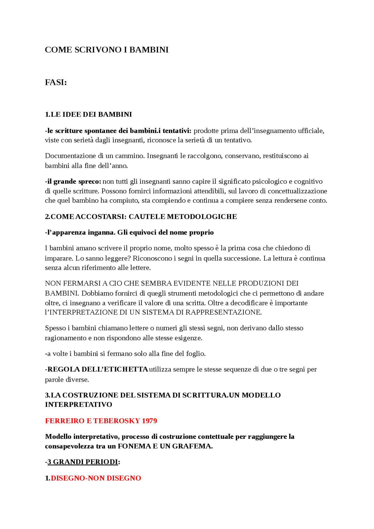 Come Scrivono I Bambini Docsity