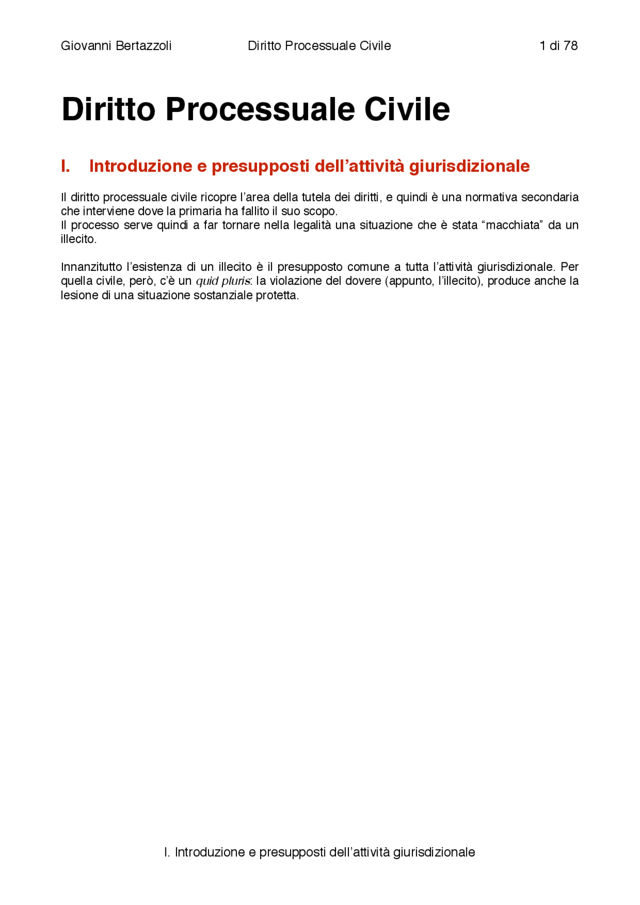 Riassunto Diritto Processuale Civile 1 Luiso Principi Generali