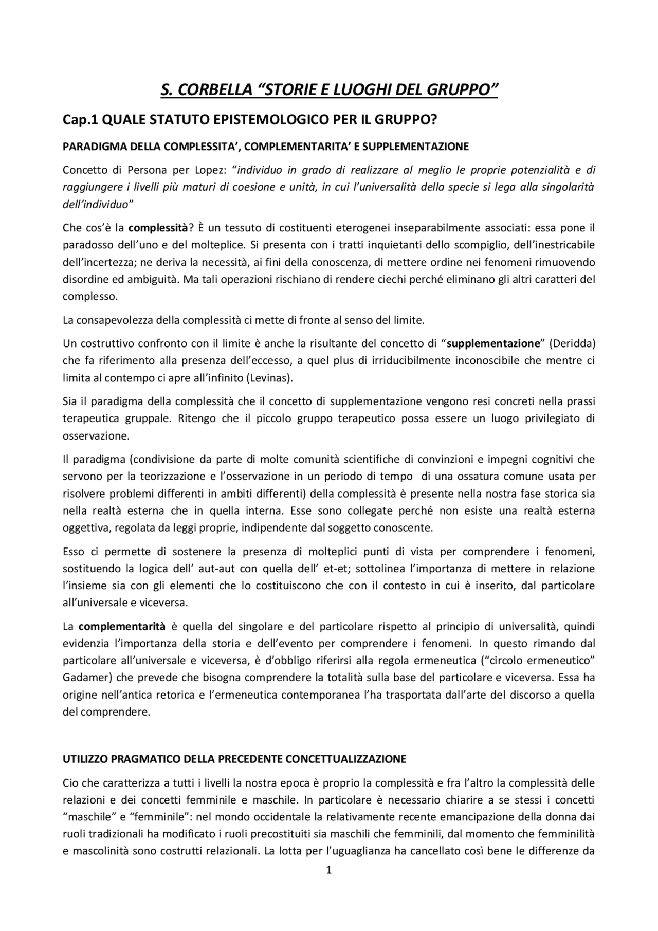 Storie E Luoghi Del Gruppo Docsity