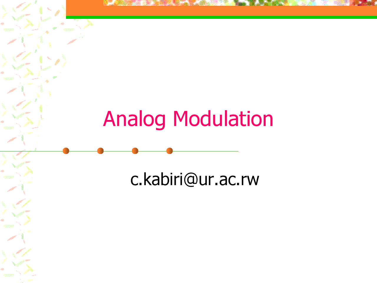 Slide2 Analog Modulation Docsity