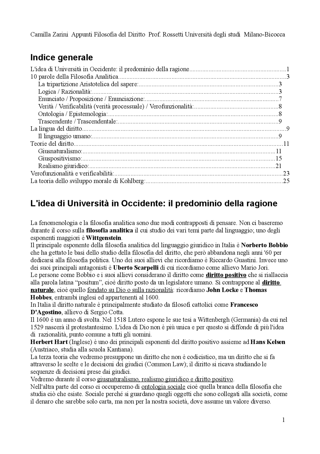 Appunti Filosofia Del Diritto Docsity