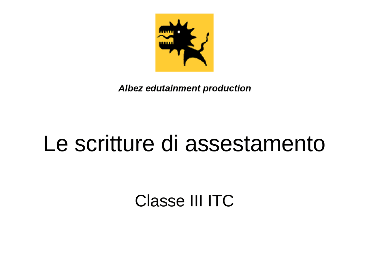 Le Scritture Di Assestamento Docsity