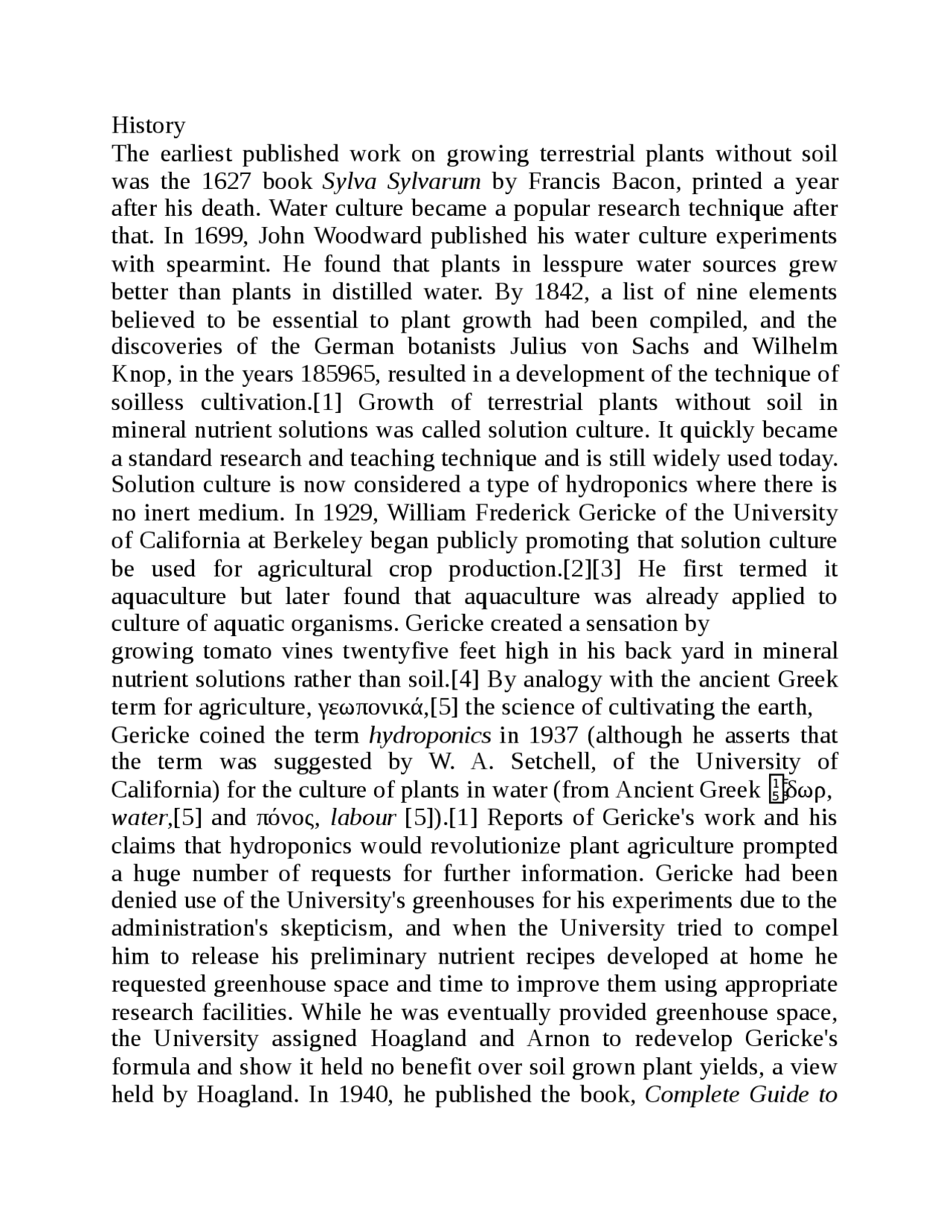 History of hydroponics - Docsity