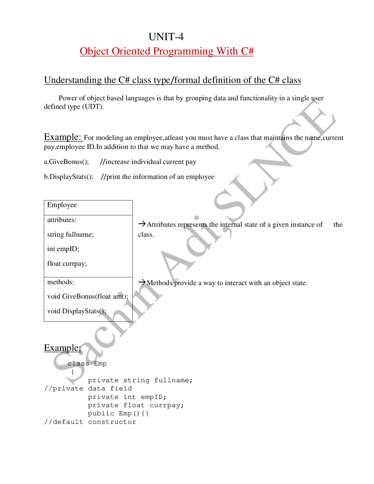 C3 programming with .NET - Docsity