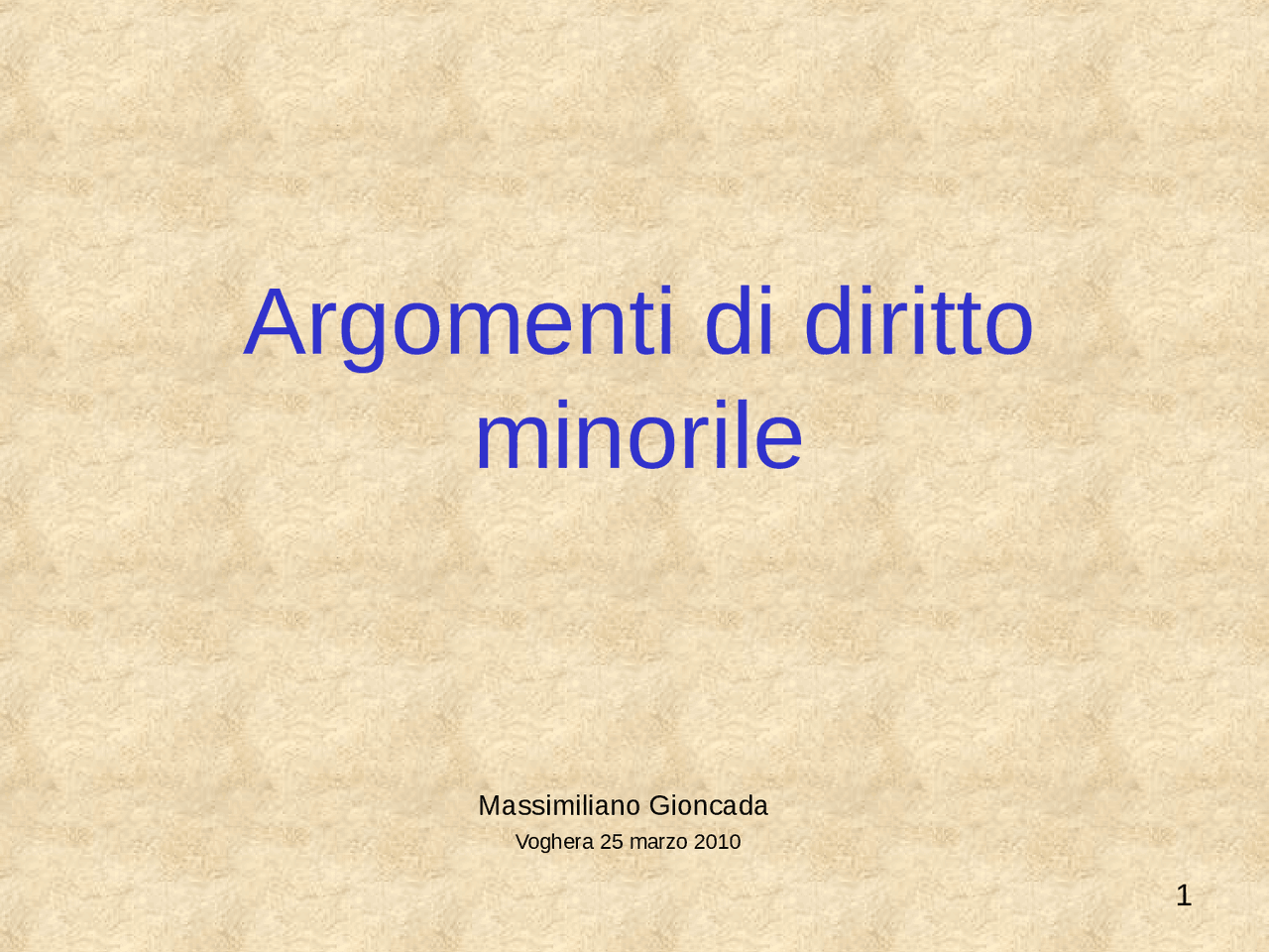 Argomenti Di Diritto Minorile Docsity