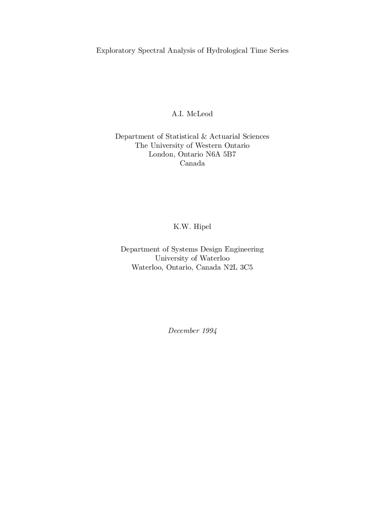 Spectral Analysis Docsity
