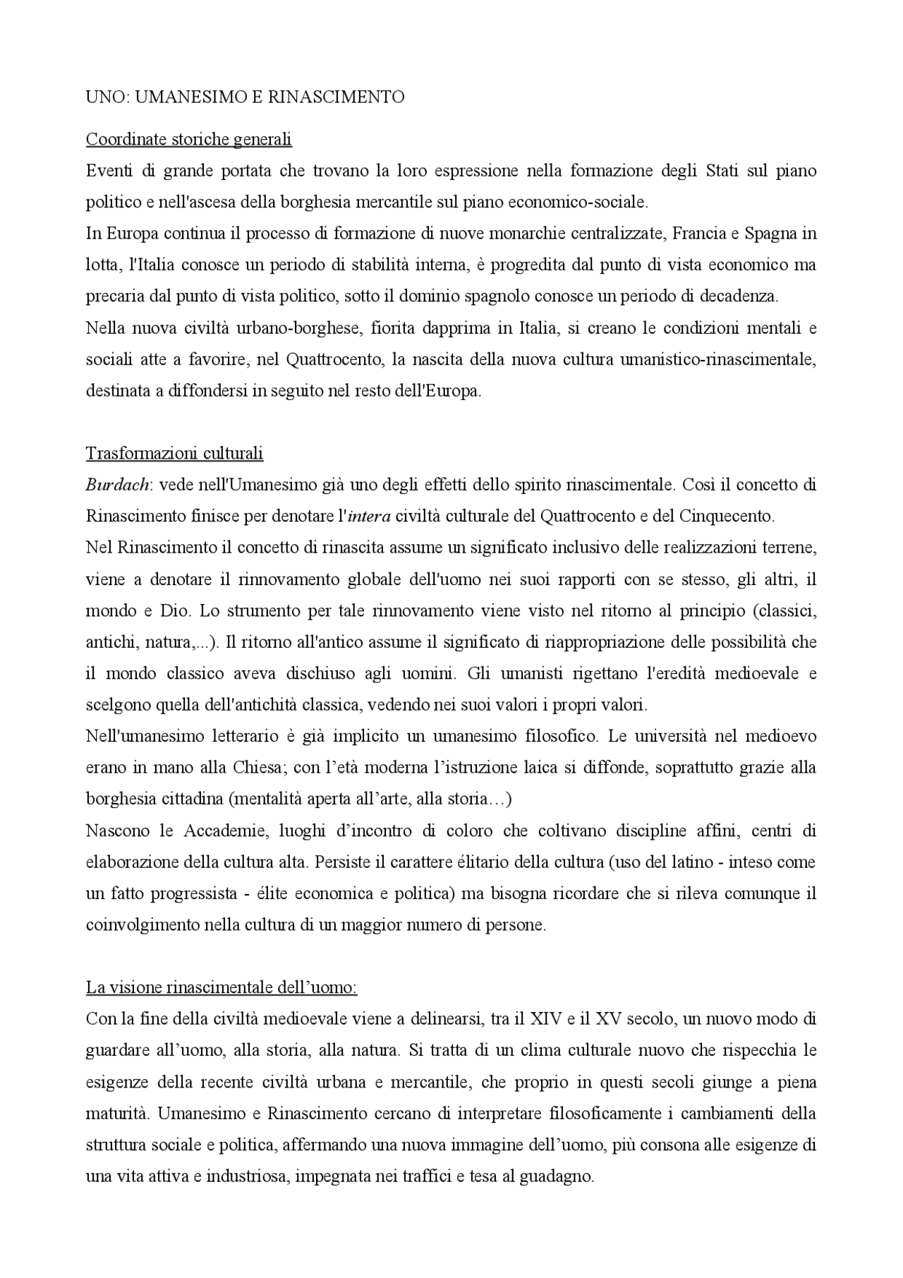 Filosofia Moderna Docsity