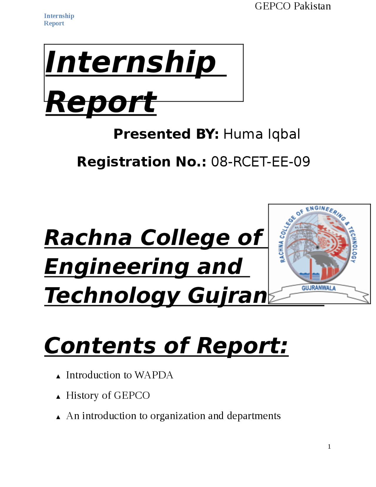 Internship Docsity