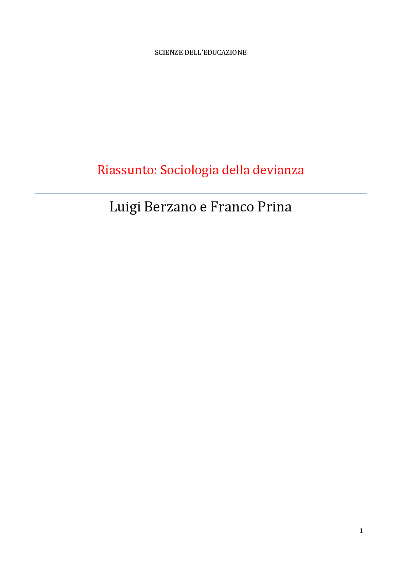 Riassunto Sociologia Della Devianza Manuale Docsity
