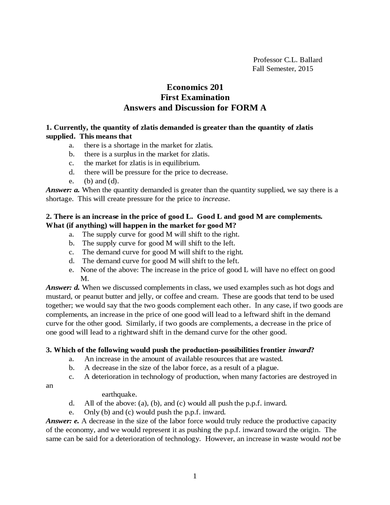 Solved Mcqs On Introduction To Microeconomics Exam 5 Ec 201 Docsity