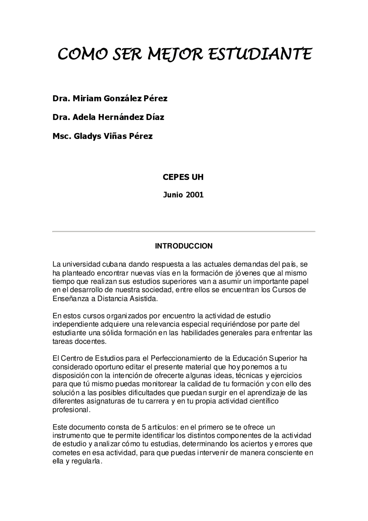 Libro del buen estudiante - Docsity