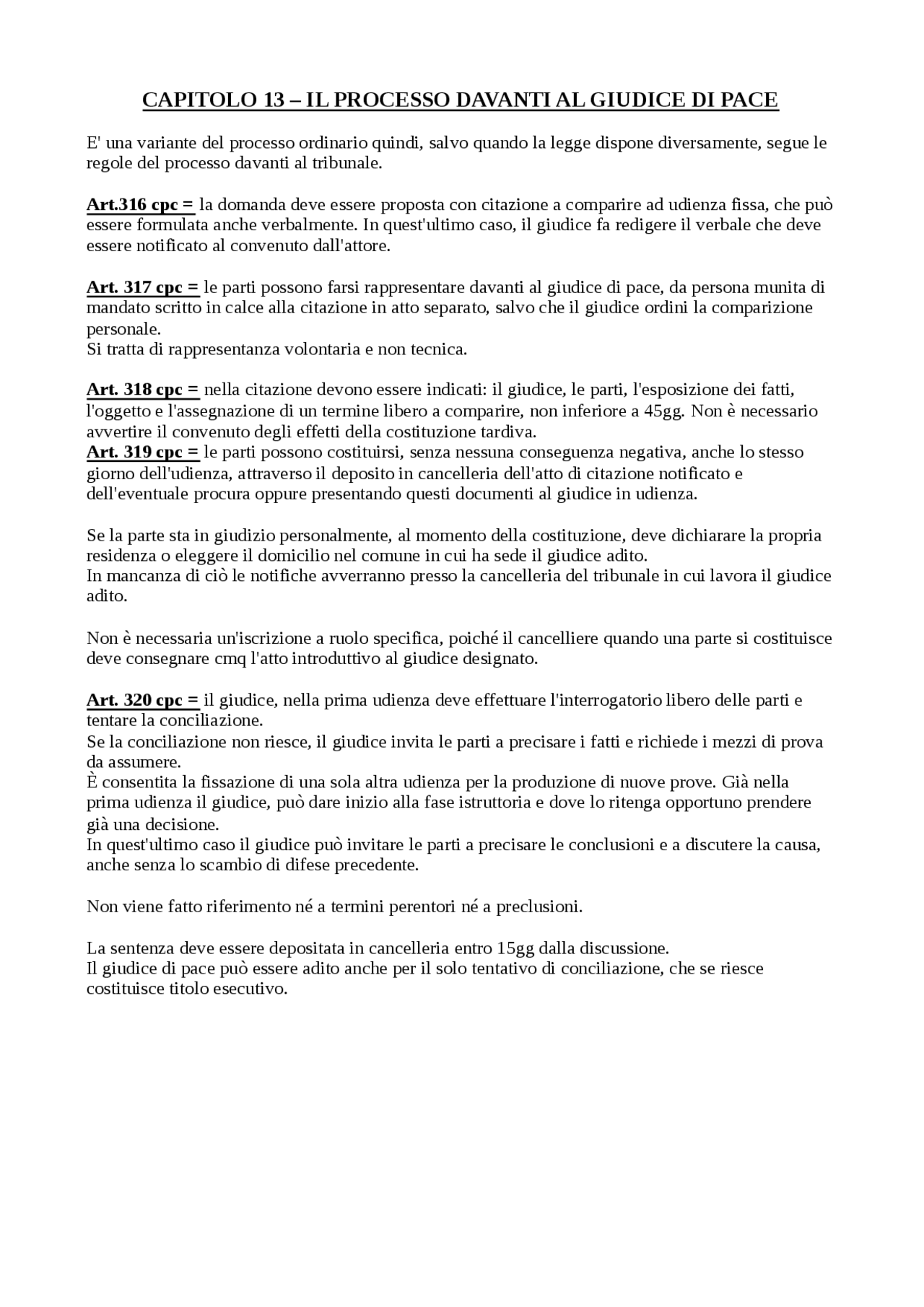 Capitolo 13 Volume Ii Balena Ed 2014 Procedura Civile Docsity