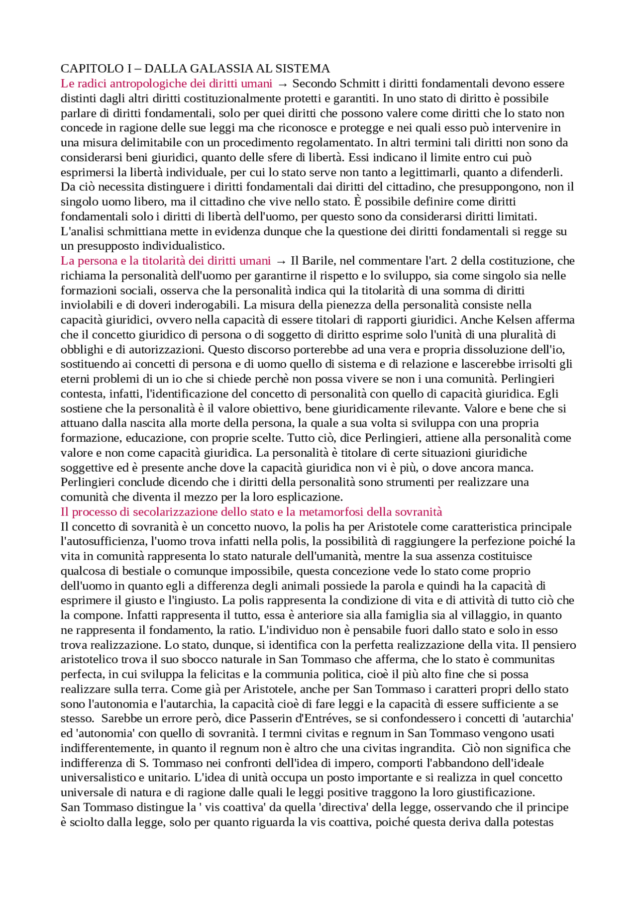 Riassunto Sistema Dei Diritti E Dei Doveri Calabròhelzel Docsity