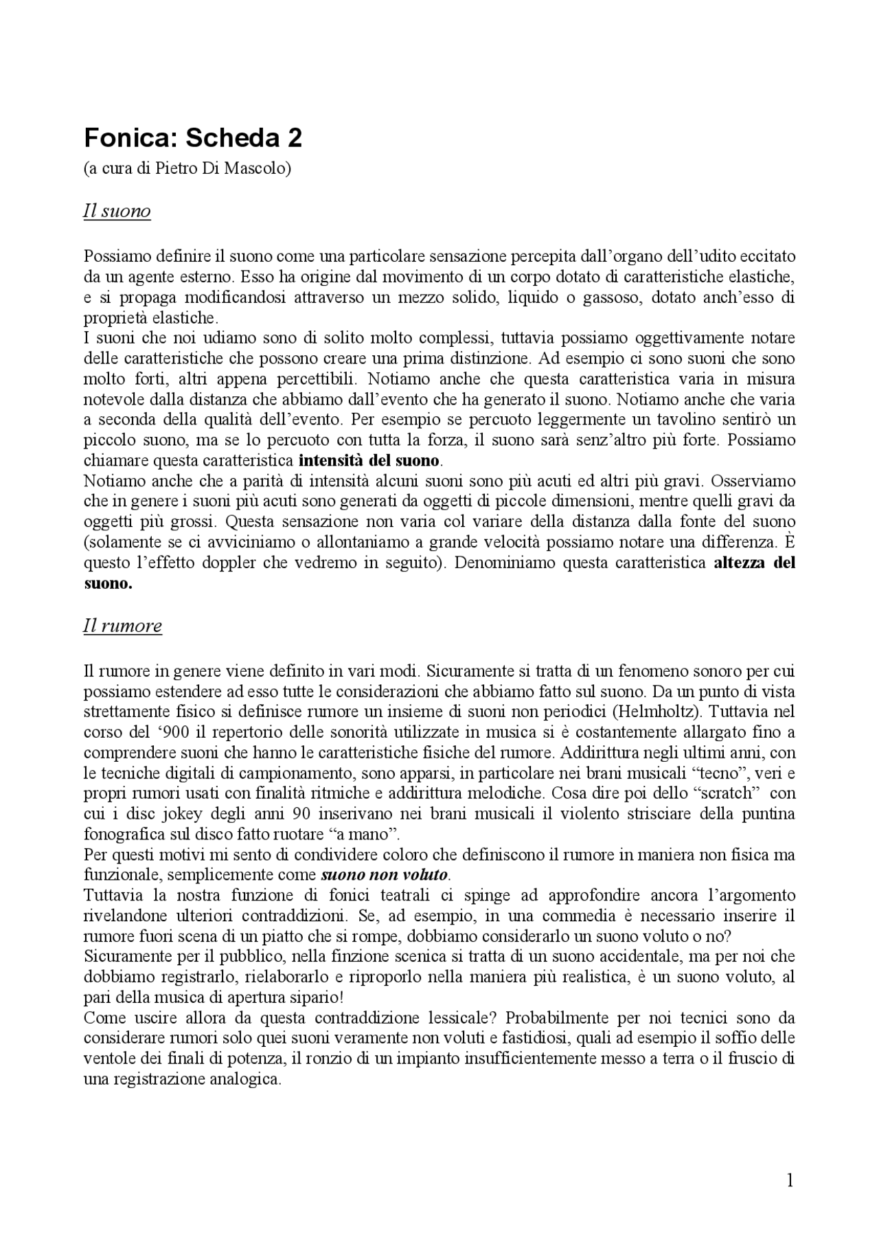 Il Suono Docsity