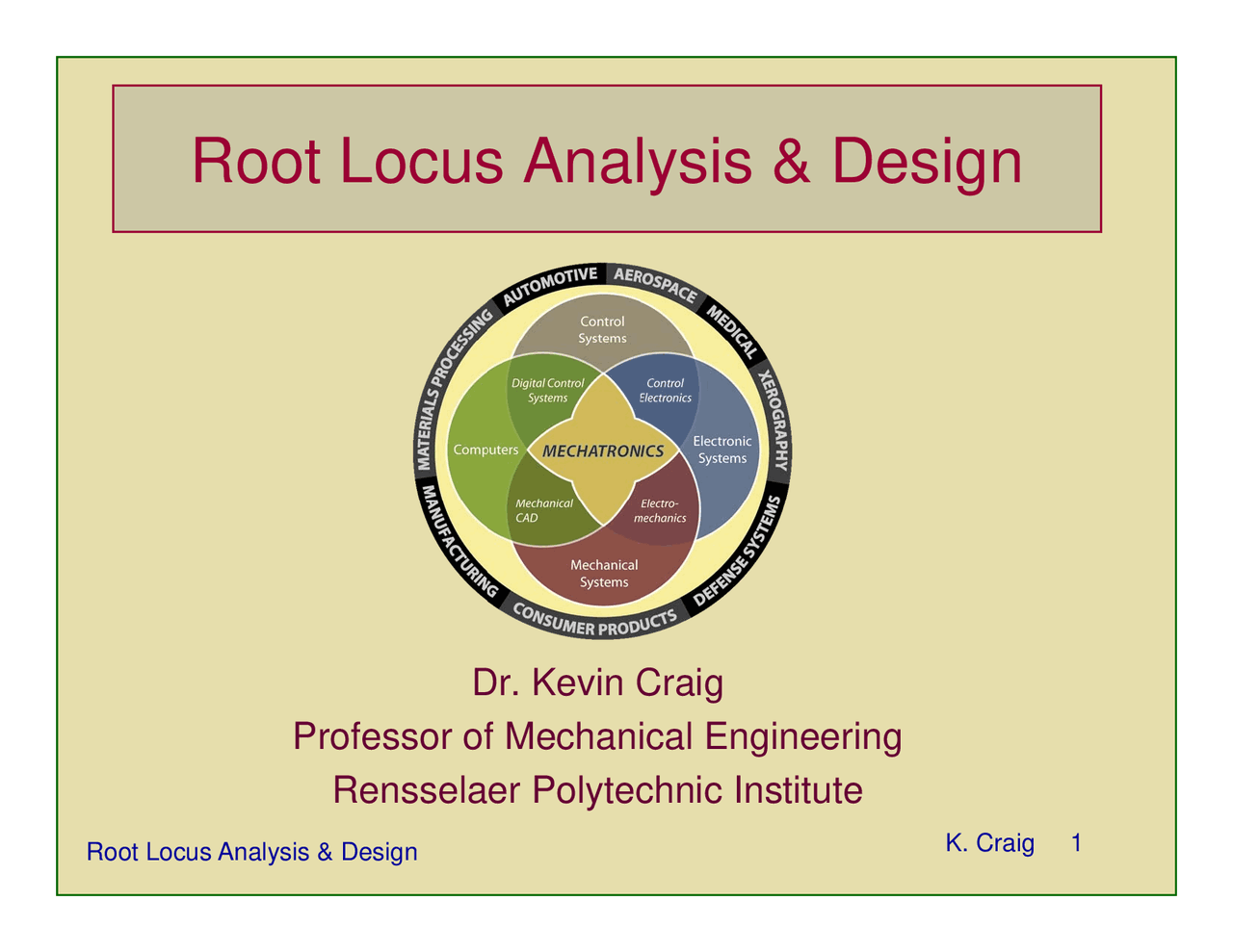 Root Locus Analysis And Design Lecture Notes Control Systems Analysis Docsity