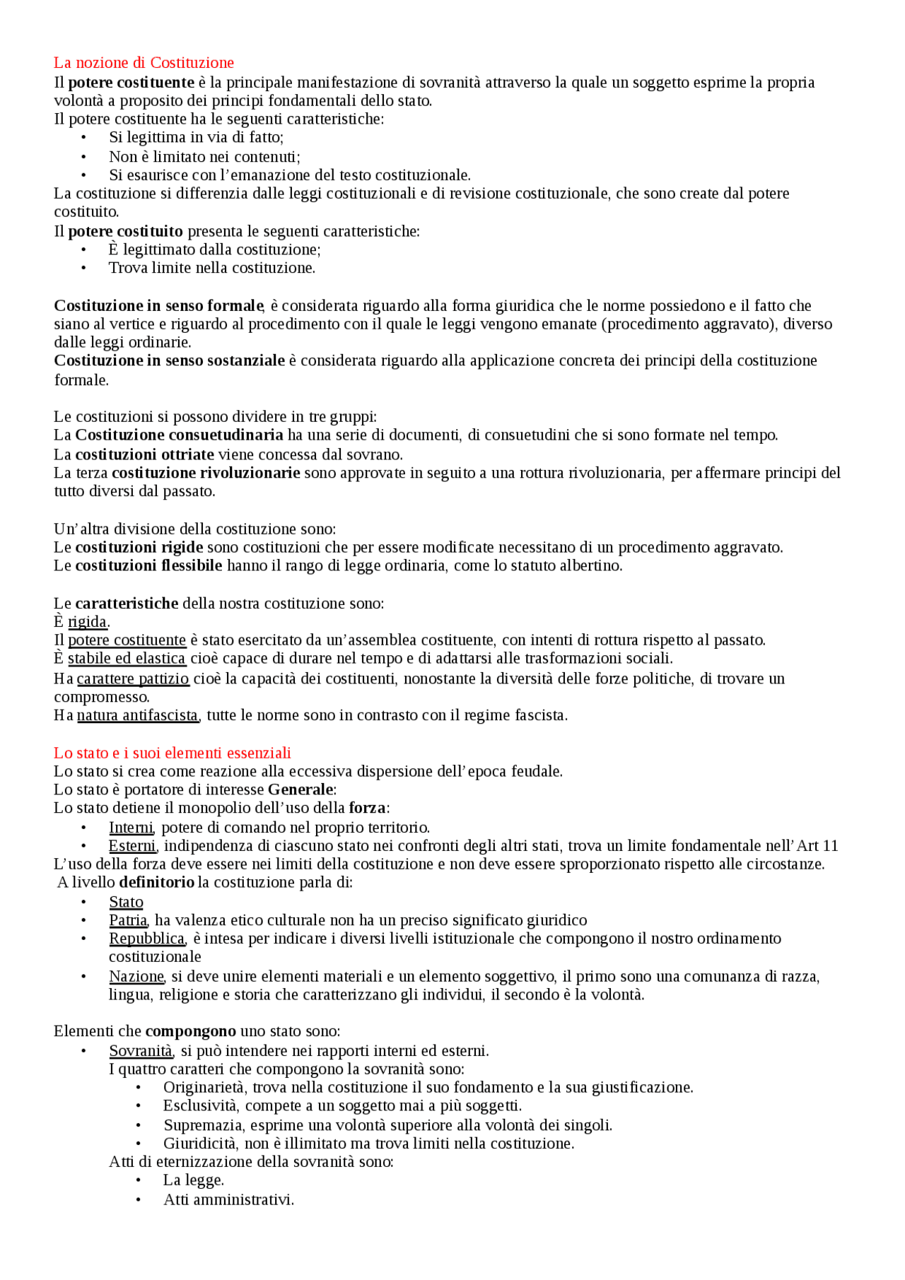 Riassunto Diritto Pubblico Docsity