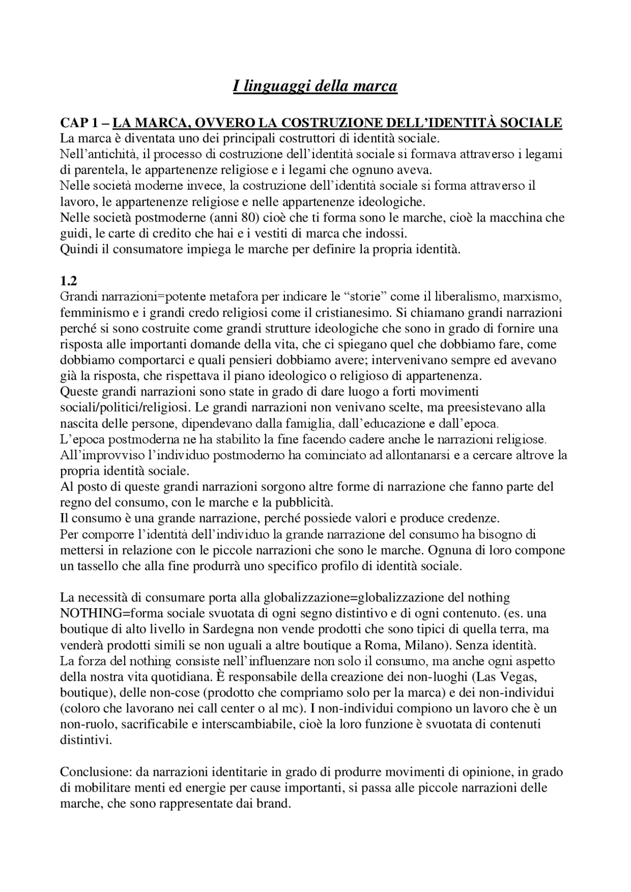 Linguaggi Della Marca Mauro Ferraresi Docsity