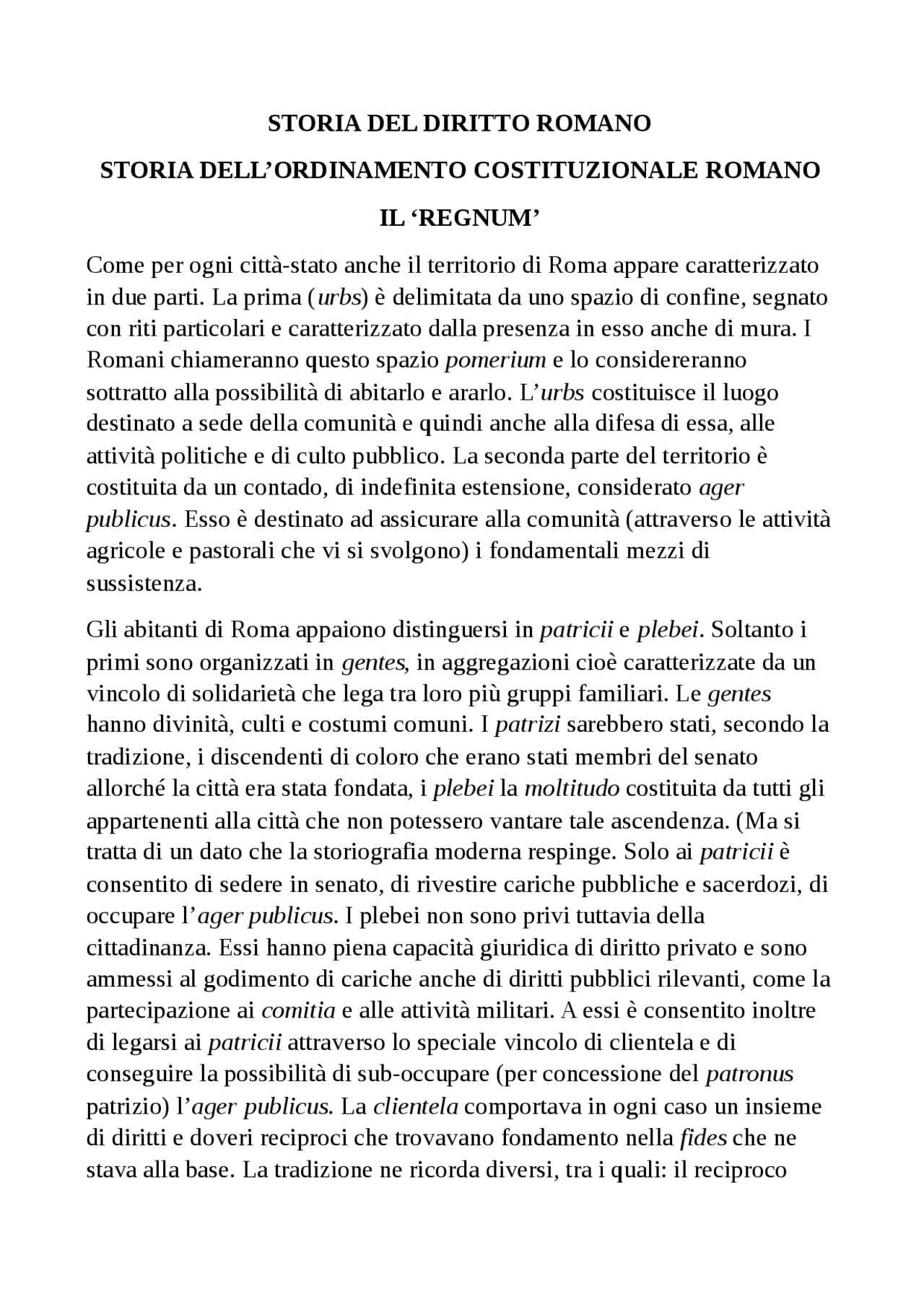 Roma E Il Diritto Docsity