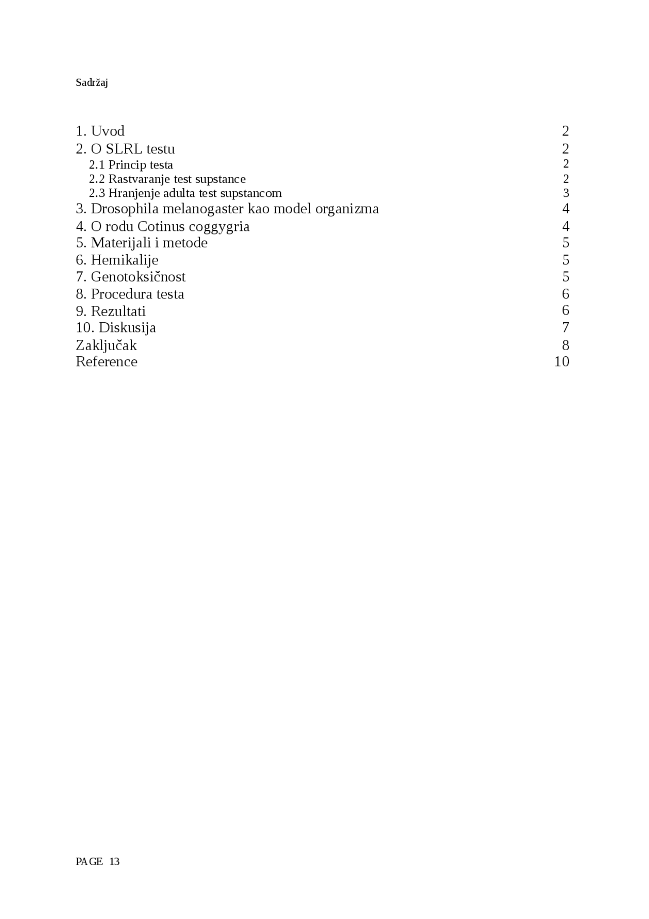Genotoksikologija: o SLRL testu, materijali i metode, procedura i ...