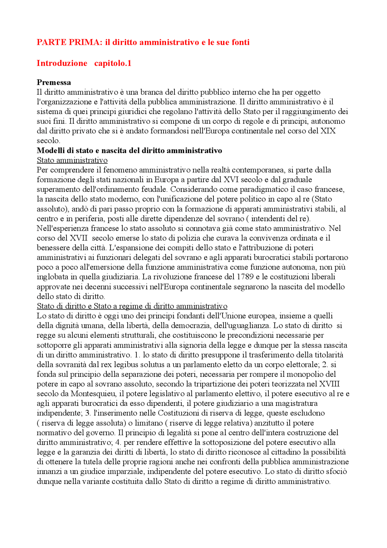 Riassunto Clarich Docsity
