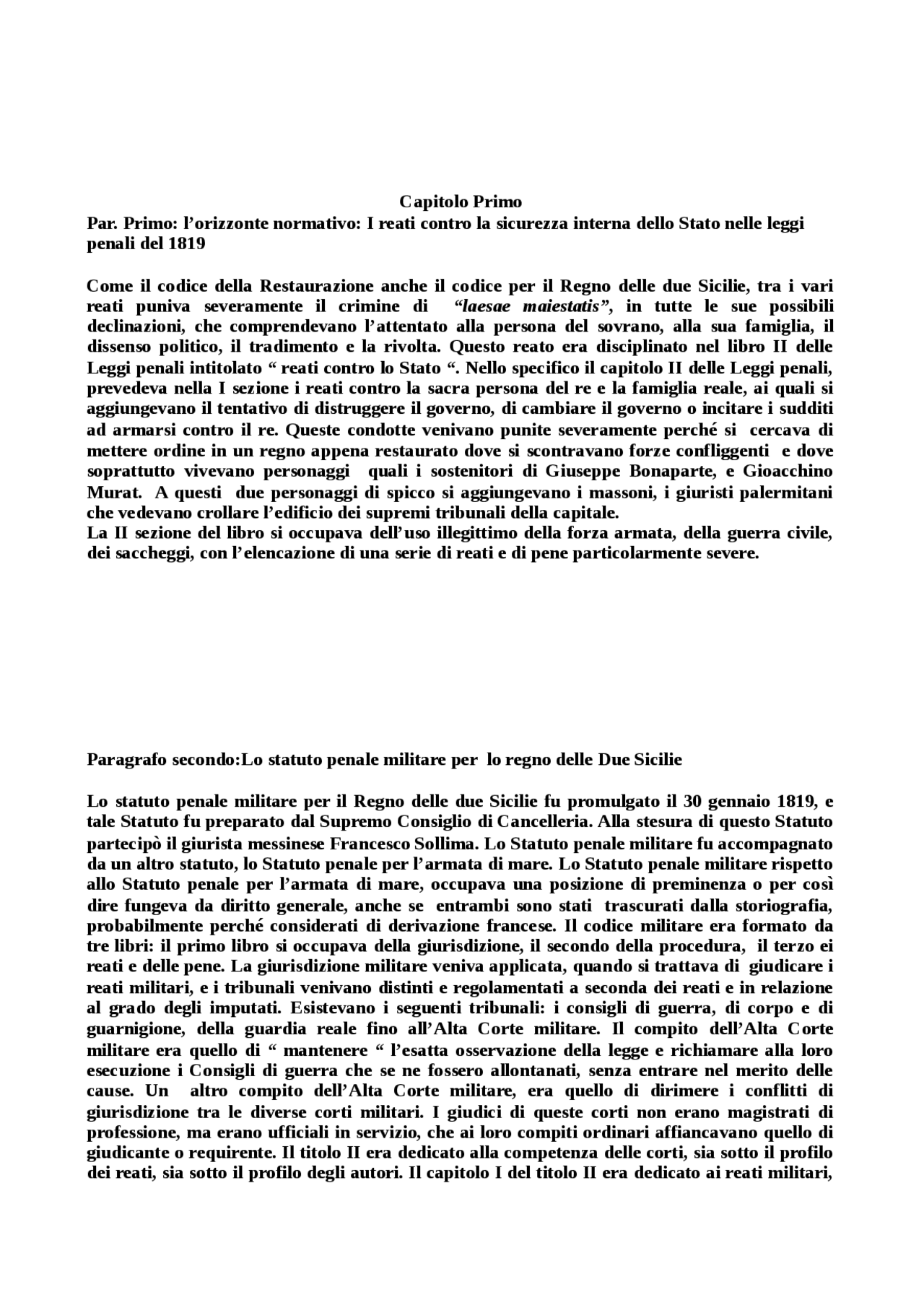 Riassunto De Il Codice E La Sciabola Docsity