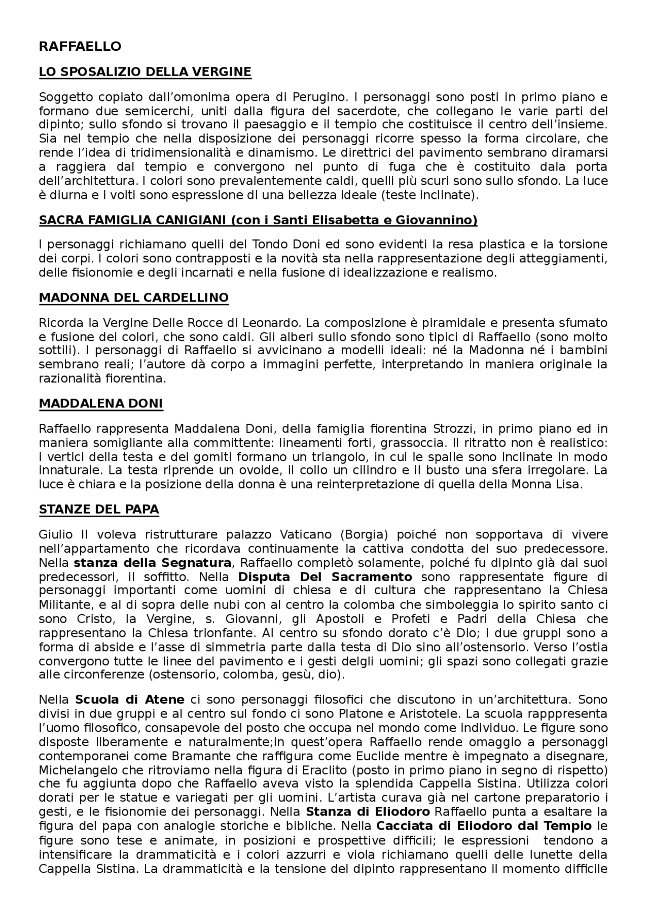 Raffaello E Romano Docsity