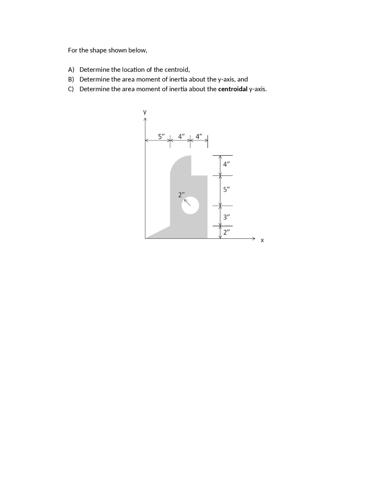 Determine the Location of the Centroid - Statistics - Exam | EGN 3311 ...