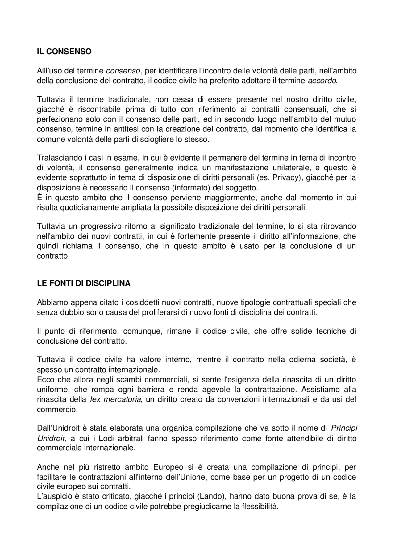 Il consenso contrattuale-Daniela Memmo - Docsity