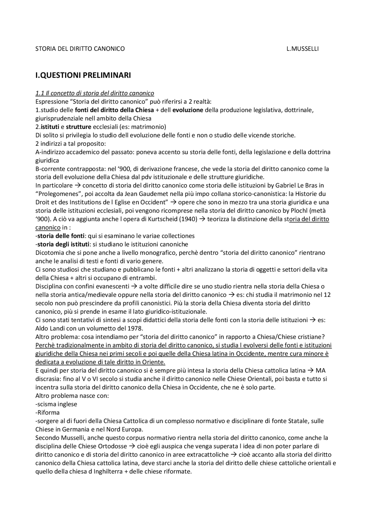 Storia Del Diritto Canonico Docsity