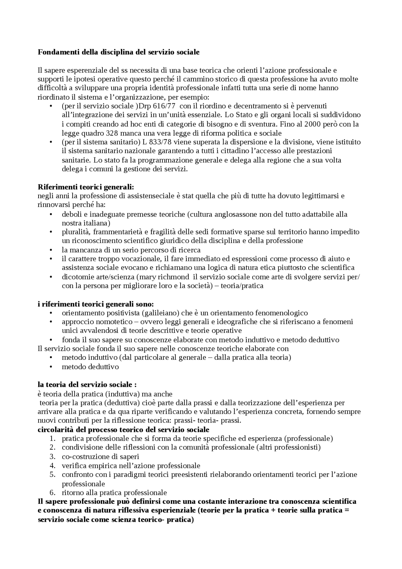 Metodi E Tecniche Del Servizio Sociale 2 Docsity