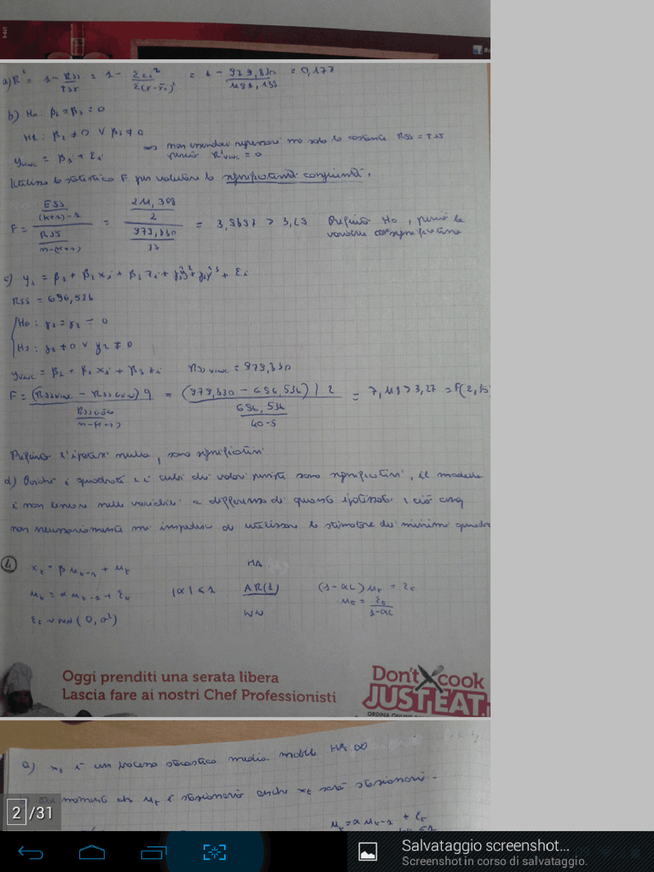 Esercizi Esame Econometria Docsity