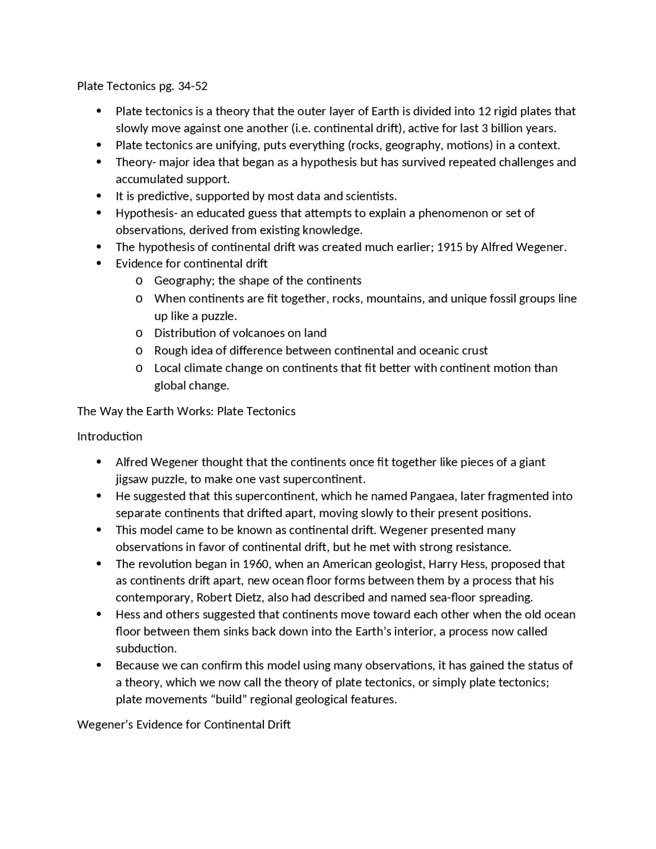 Introduction Of Plate Tectonics Physical Geology Lecture Notes Geos