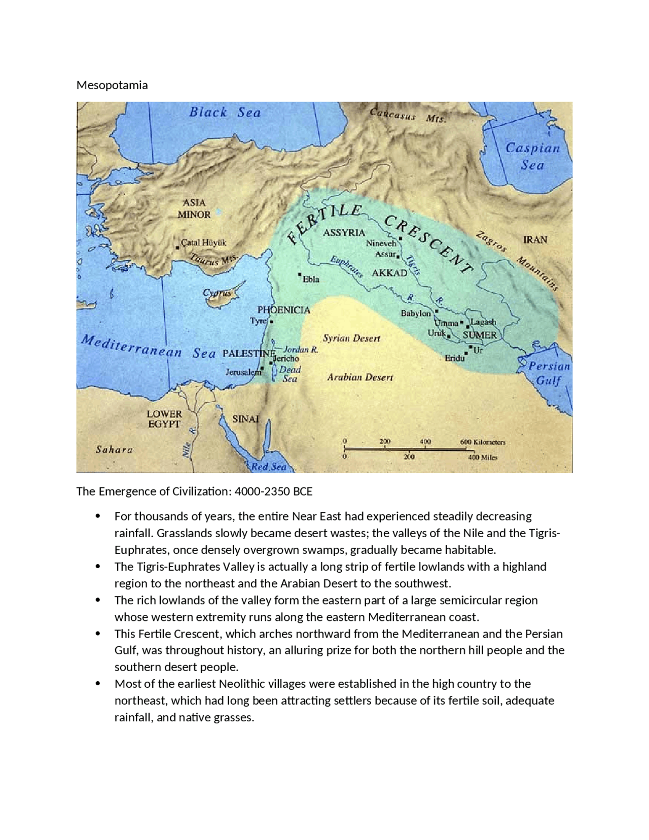 Mesopotamia The Emergence of Civilization - Ancient History | HIST 1024 ...