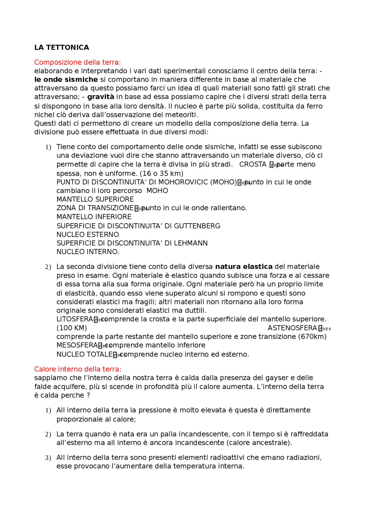 Riassunto La Tettonica A Placche Docsity