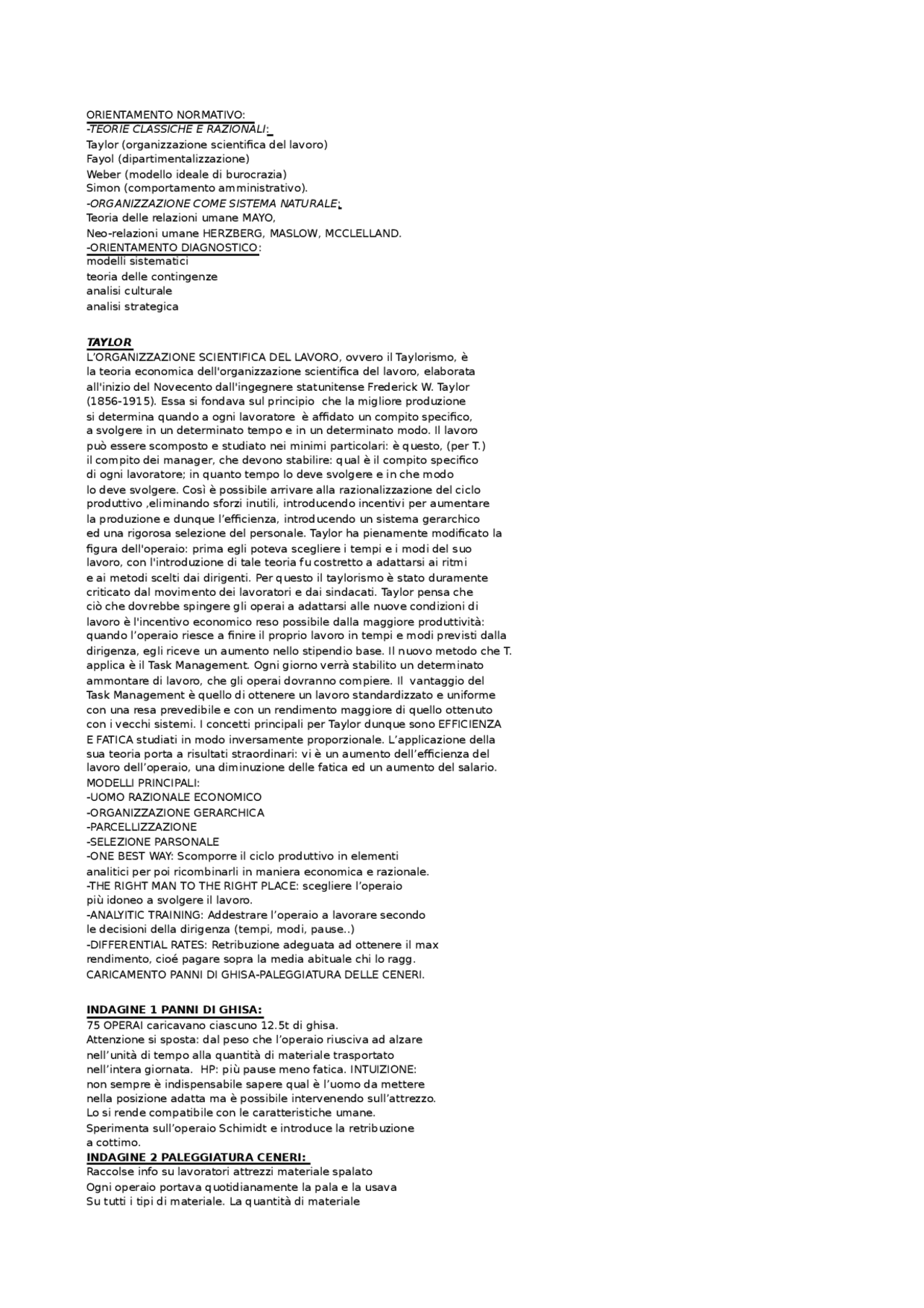 Orientamento Normativo Teorie Classiche E Docsity
