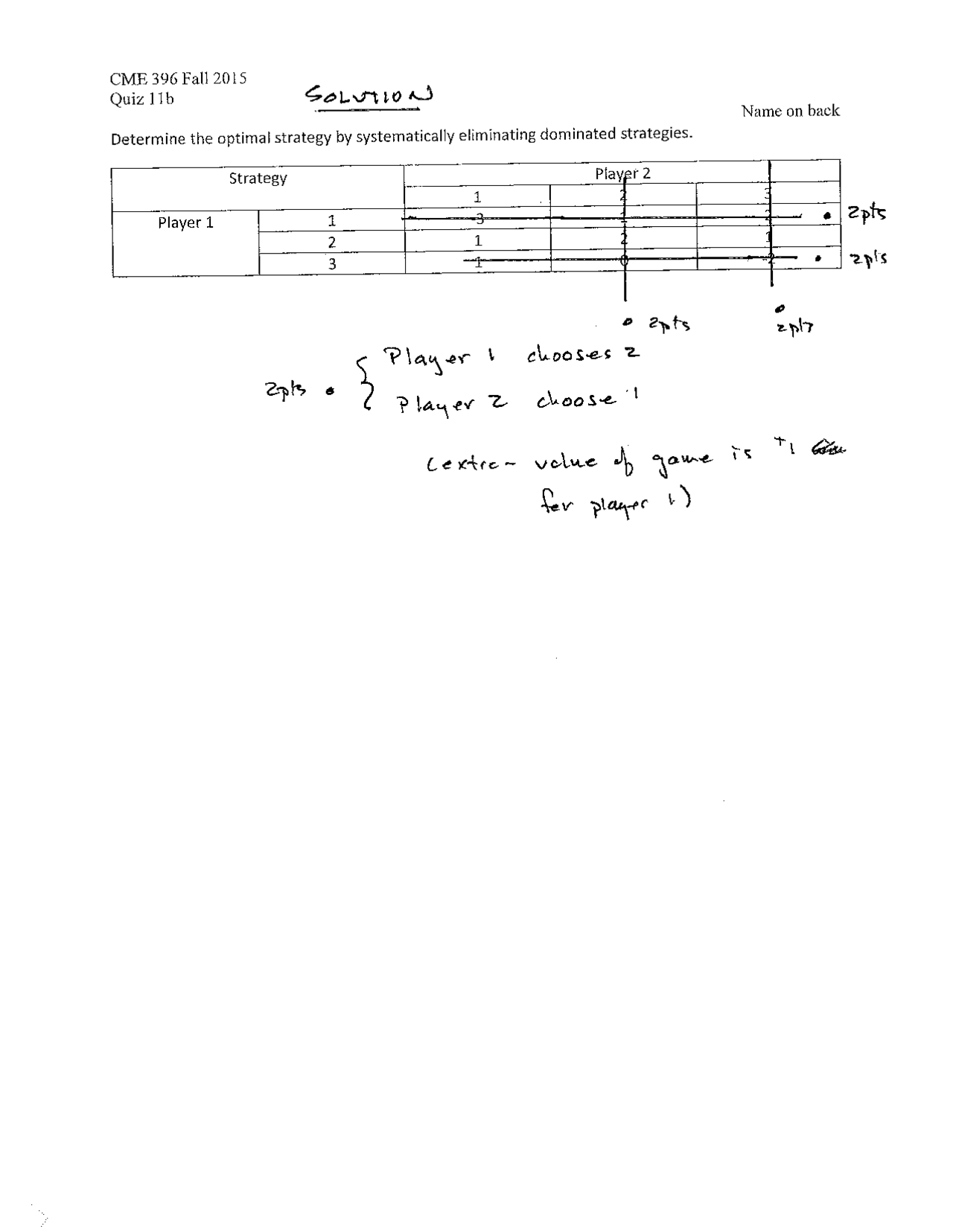 Quiz 11b With Solution For Senior Design I Cme 396 Docsity