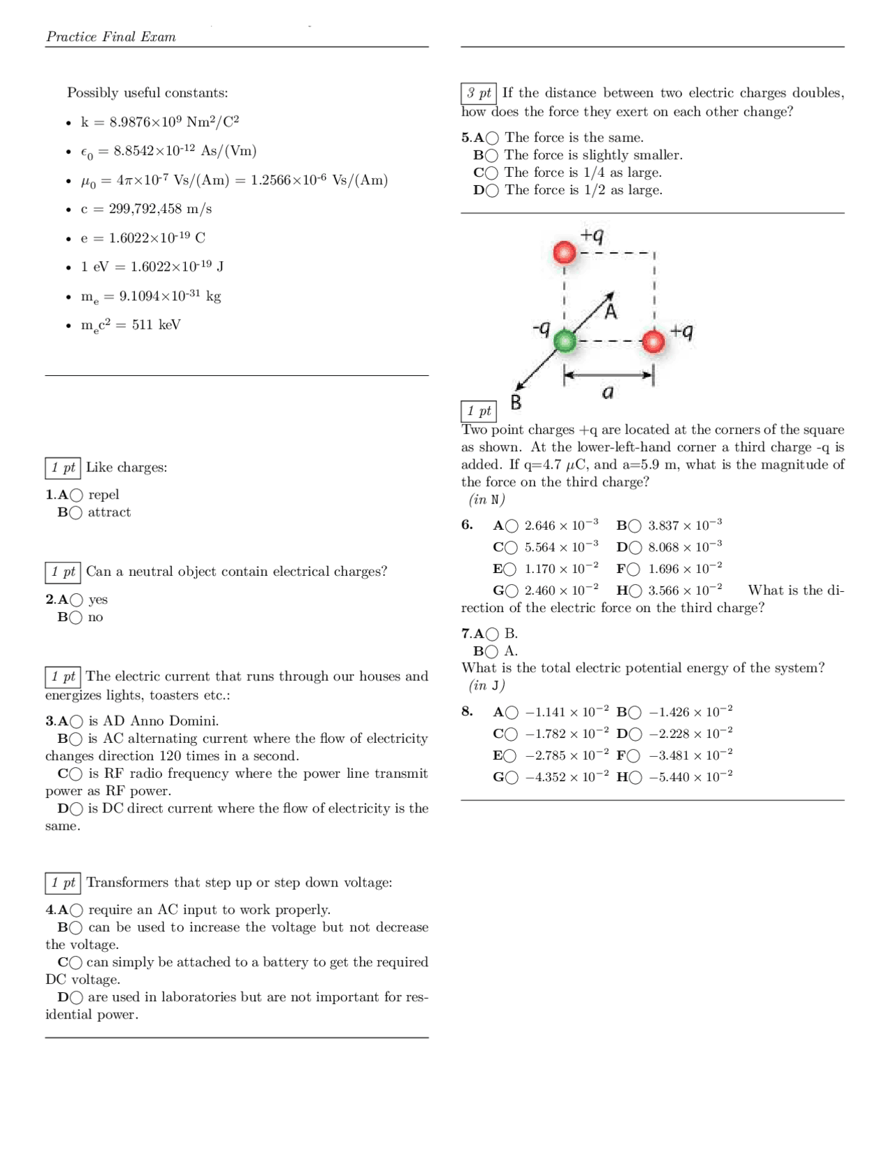 60 Multiple Choice Questions on Physics Scientists and Engineer II ...