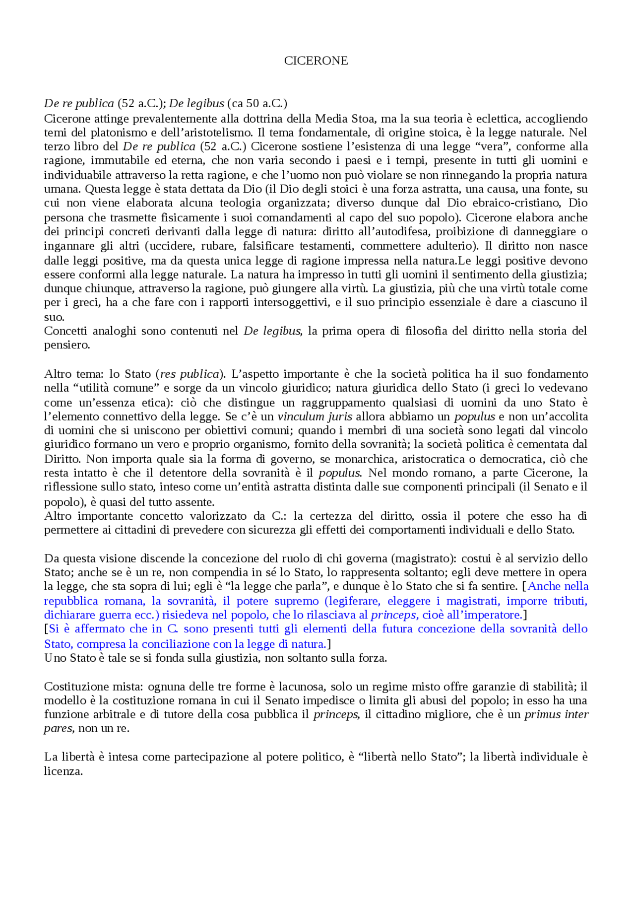 Cicerone Docsity